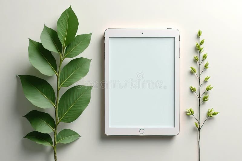 Minimalist Workspace Inspiration a Digital Tablet Plants and ...