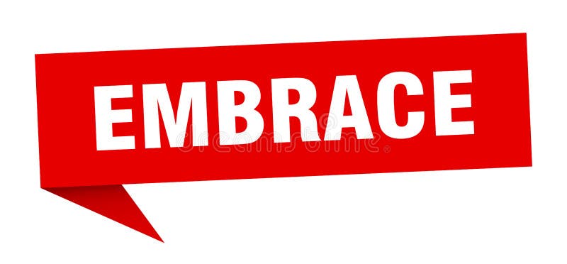 Embrace Speech Bubble. Embrace Ribbon Sign Stock Vector - Illustration ...