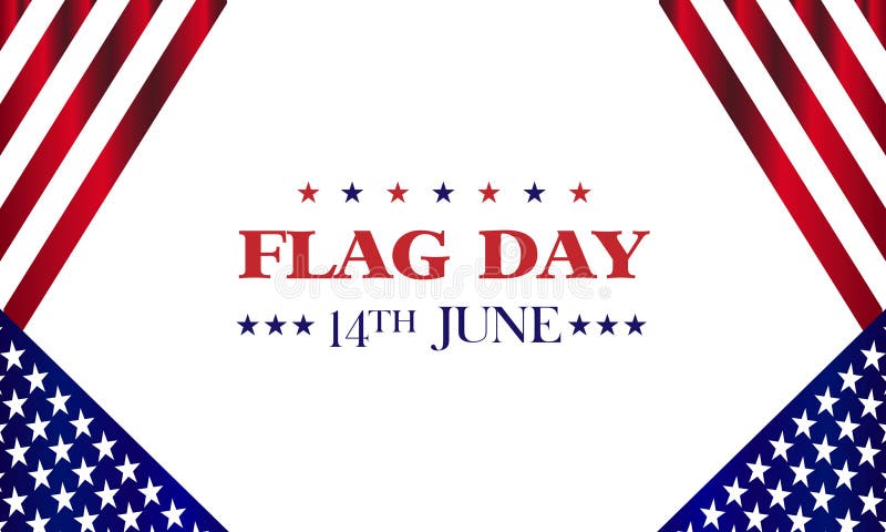 Embrace the Spirit of Flag Day with this Trendy Text Illustration Stock ...
