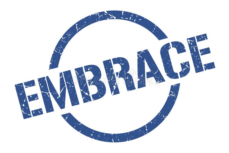 Embrace stamp stock vector. Illustration of isolated - 136943972