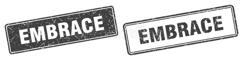 Embrace Stamp Set. Embrace Square Grunge Sign Stock Vector ...