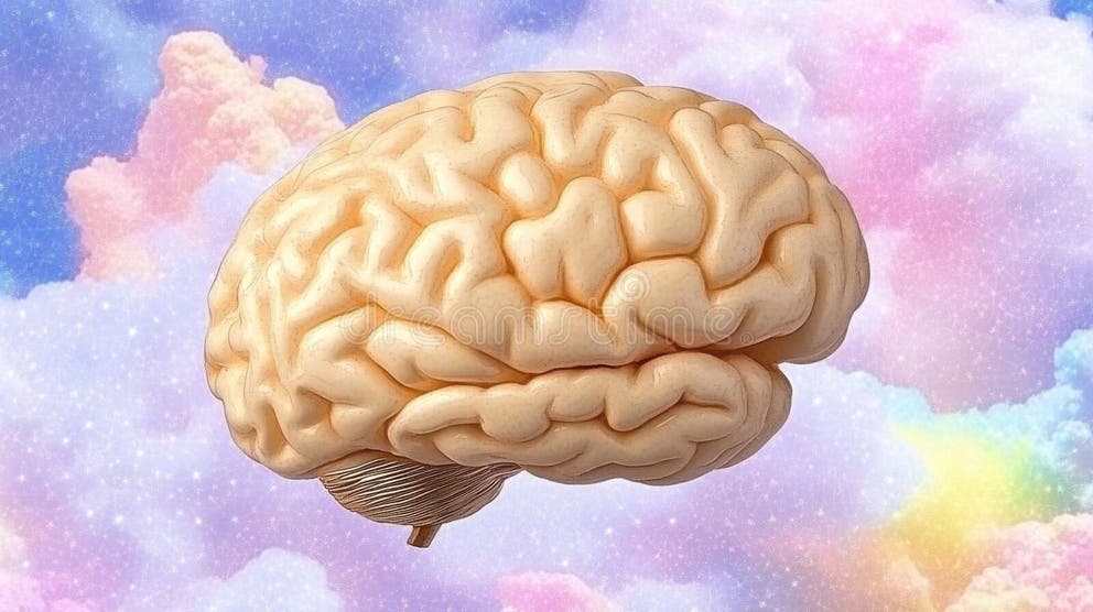 Embrace Thinking Power with Brain Structure Floating Above the Galaxy ...