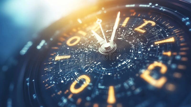 Embraced by a Glowing Network, the Iconic Clock Tower Symbolizes the ...