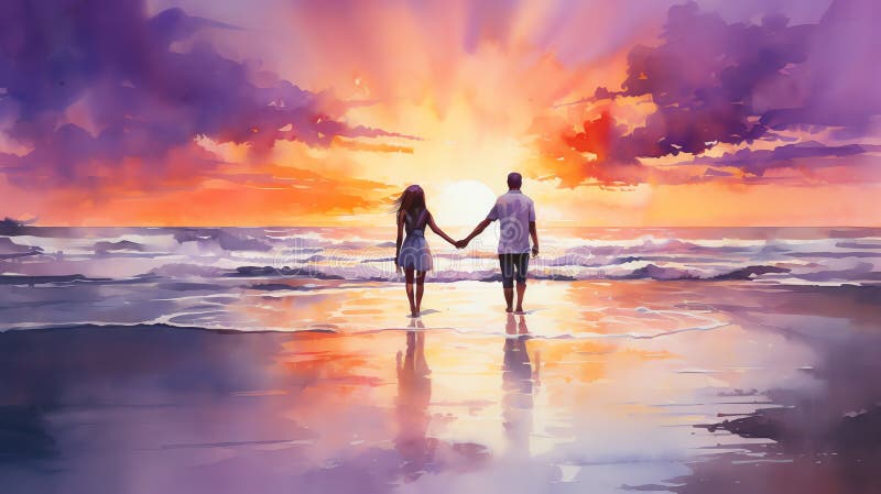 Embraced Hands at Sunset: a Symbol of Lifetime Romantic Commitment (AI ...