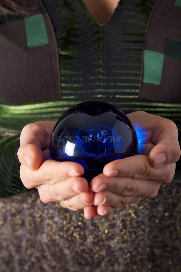 Embracing blue magic ball stock image. Image of curiosity - 27406683