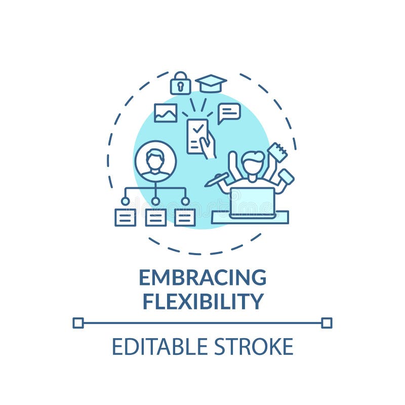 Embracing Flexibility Concept Icon Stock Vector - Illustration of ...