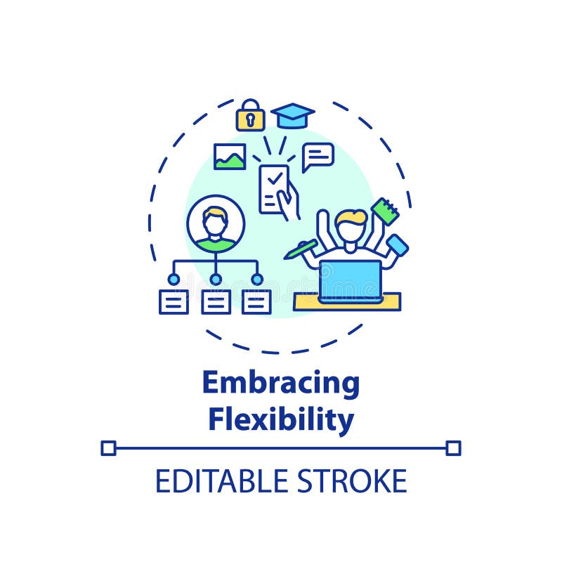 Embracing Flexibility Concept Icon Stock Vector - Illustration of idea ...