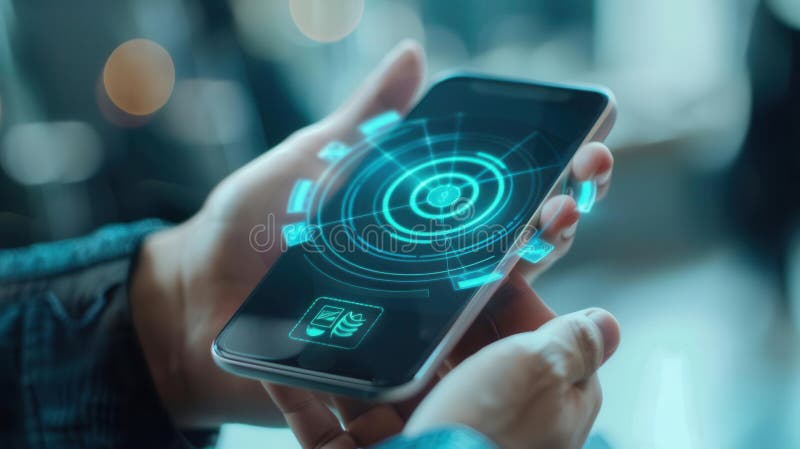 Embracing the Future. NFC Technology Concept Stock Illustration ...