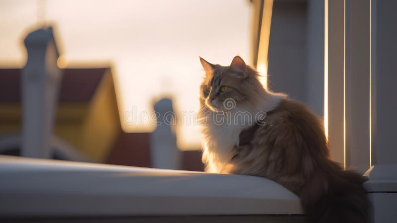 Embracing the Golden Hour S Charm: a Captivating Cat in the Spotlight ...