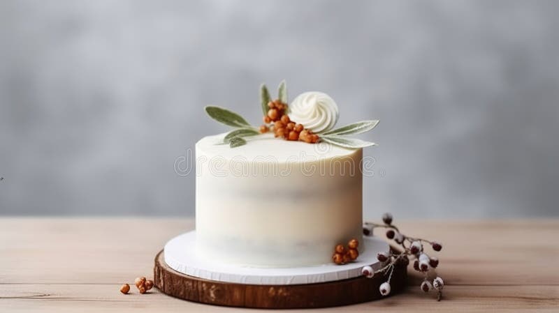 Embracing Minimalism with a Single Tier Wedding Cake Adorned in White ...