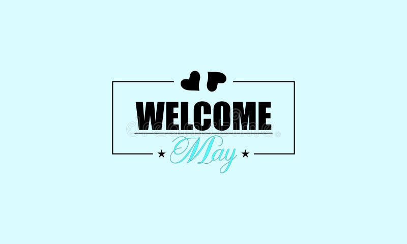 Embracing the Month of May with Text Art Stock Vector - Illustration of ...