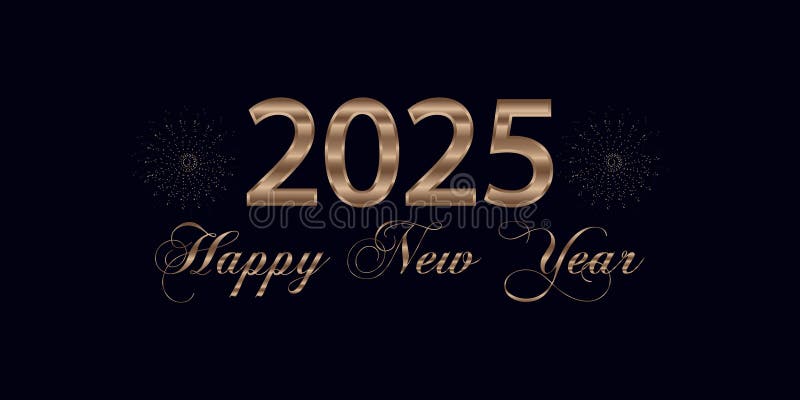Embracing the Next Chapter Happy New Year 2025 Text Design Stock ...