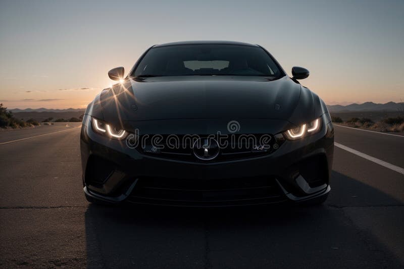 Embracing the Night the Allure of a Luxury Car in the Twilight.AI ...