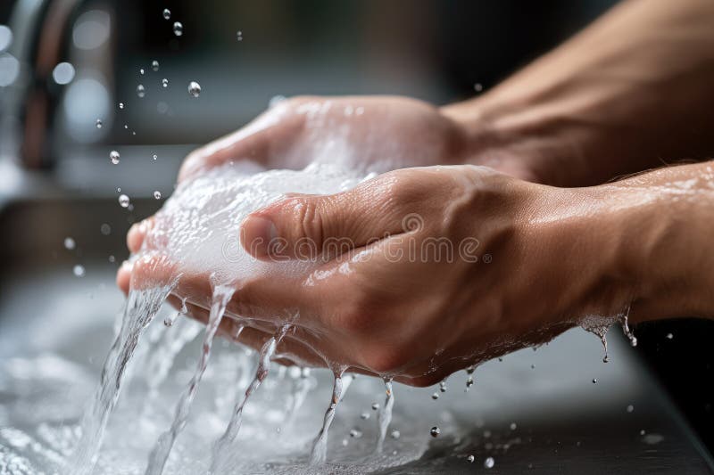 Embracing the Power of Clean Male Hands. AI Generated Stock ...