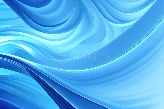 Embracing the Soft Flow of Abstract Forms in Shades of Blue Stock ...