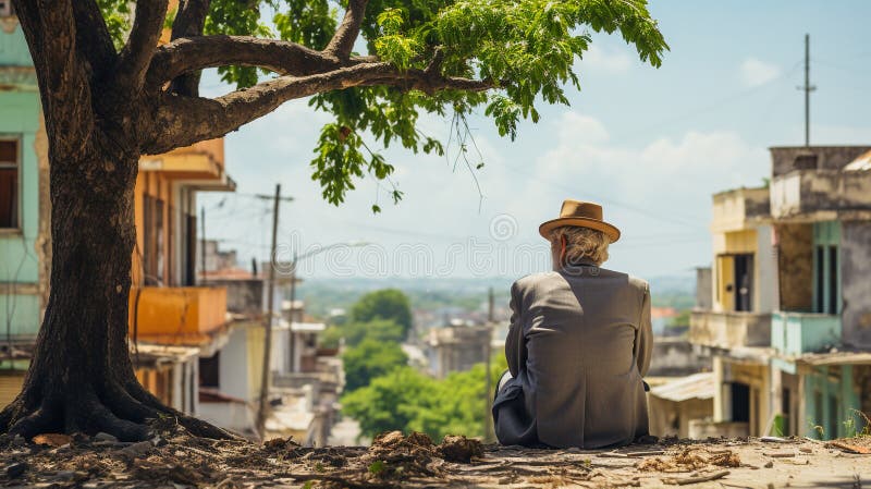 Old Man Under Tree Stock Illustrations – 211 Old Man Under Tree Stock ...