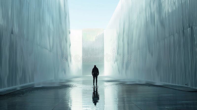 Embracing Solitude Urban Waterfall Passageway, a Modern Space Designed ...