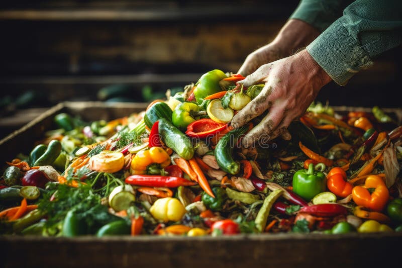 Embracing Sustainability Composting Food Scraps at Home in a Bright ...