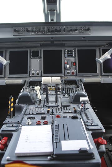 Embraer flight deck stock image. Image of isolated, airbus - 54535369