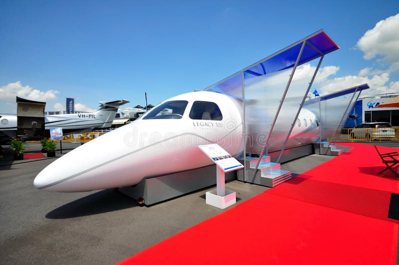 Embraer Legacy 500 Demonstration Model at Airshow Editorial Image ...