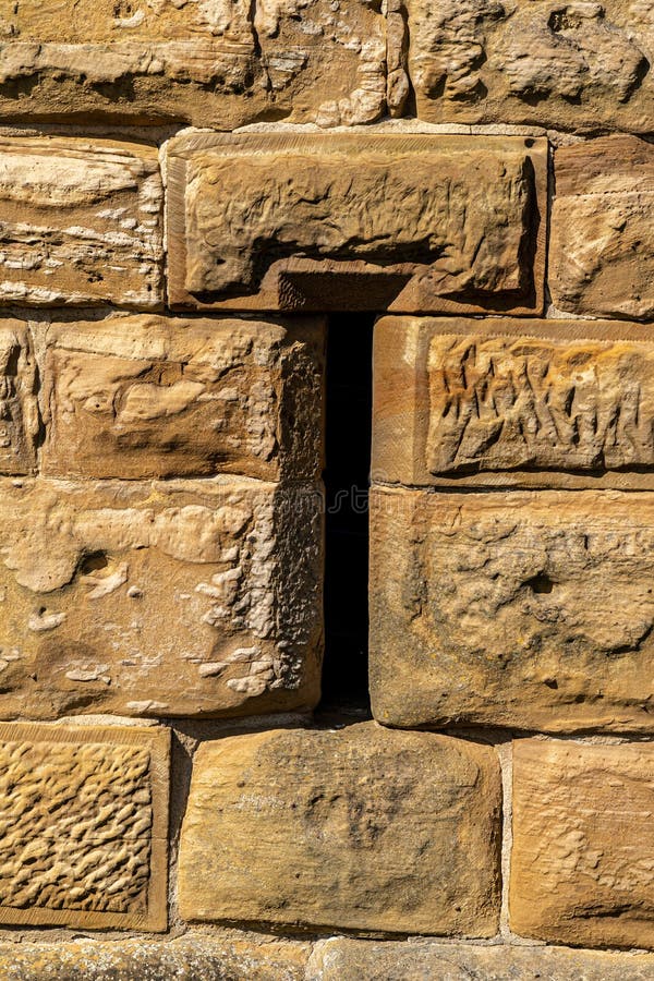 Embrasure Inside of the Massive High Walls of an Old Medieval Castle ...