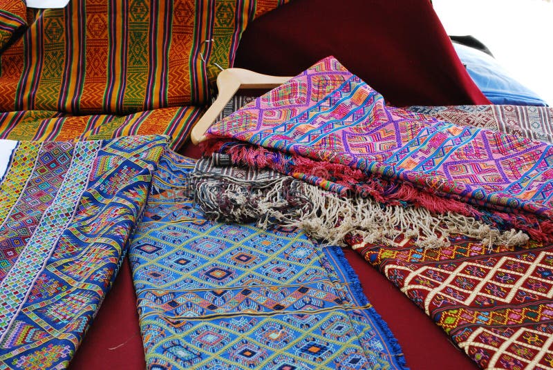 Embroidered Bhutanese Textiles Stock Photo - Image of green, pattern ...