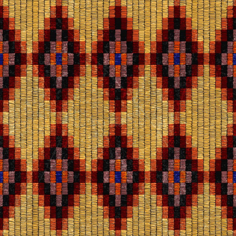 Embroidered Patchwork Seamless Pattern. Bohemian Print for Textiles ...