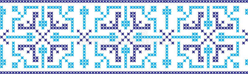 Embroidered Cross-stitch Ornament National Pattern Ukrainian Slavic ...