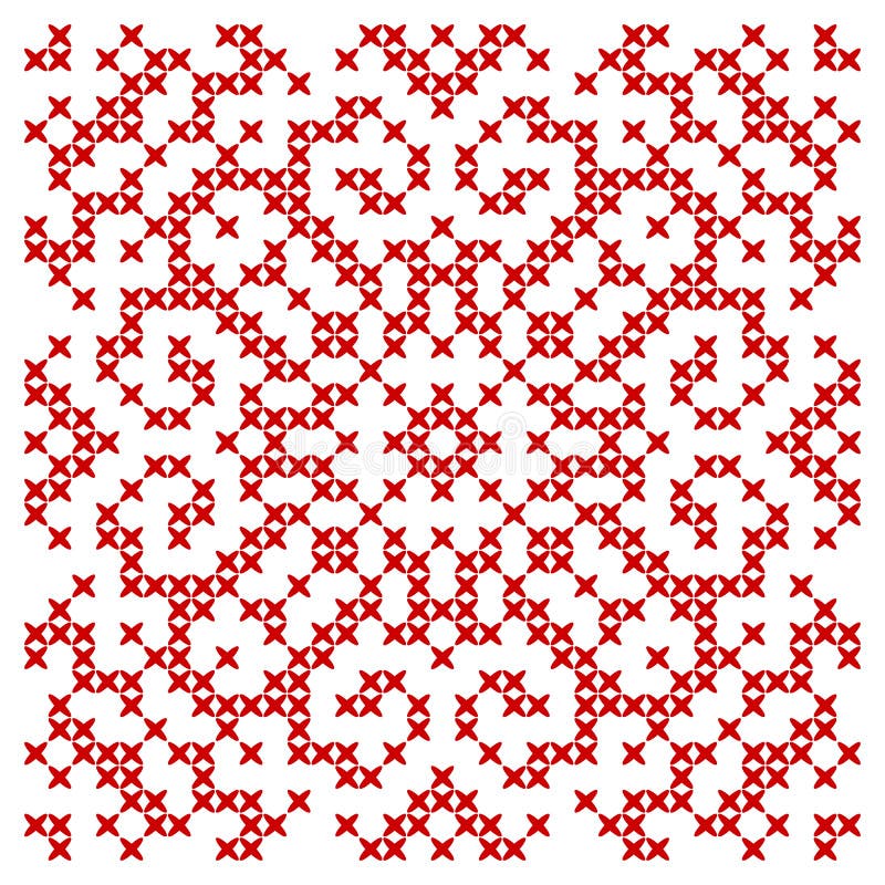 Embroidered Ethnic Ornament. Cross Stitch Pattern Stock Vector ...