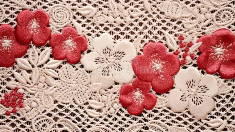 Embroidered Fabric Texture Background with Intricate Mesh Pattern ...