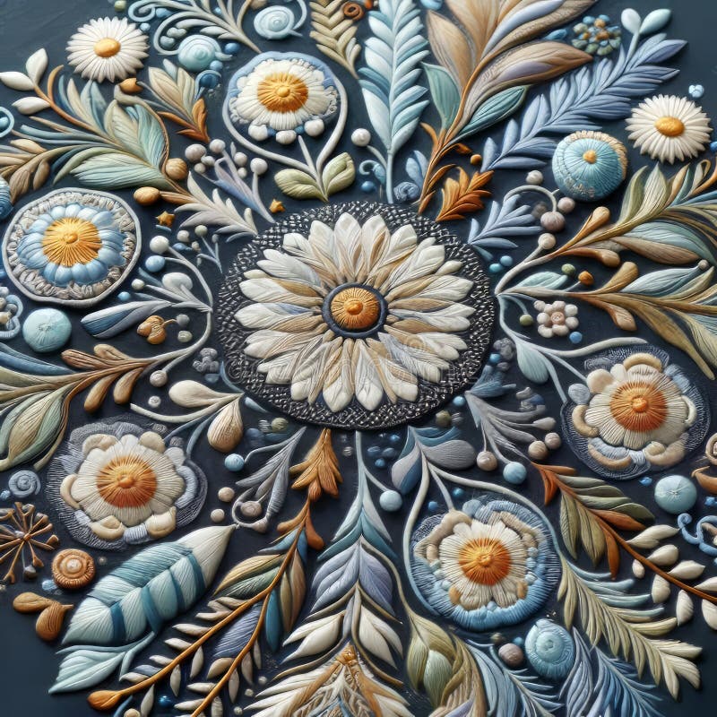 Embroidered Features Adding through Embroidery for a Handcrafted Stock ...