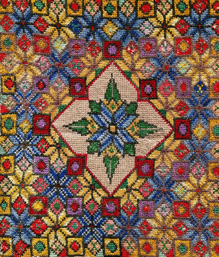 Embroidered Good by Cross-stitch Pattern Stock Photo - Image of ...