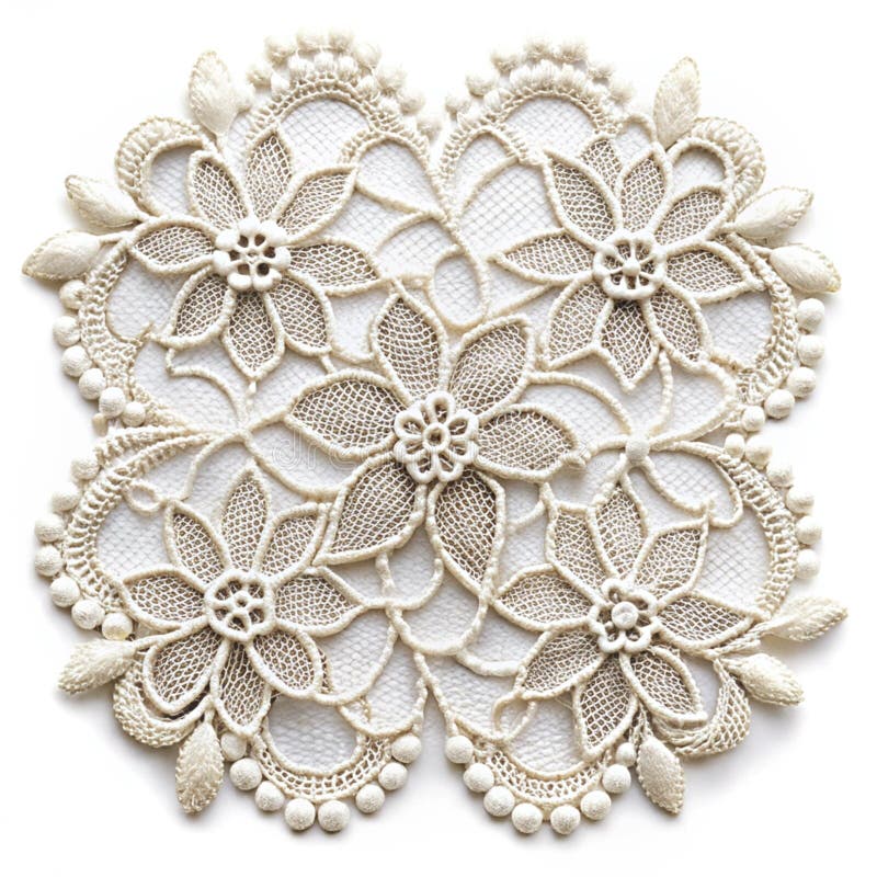 Embroidered lace stock illustration. Illustration of trend - 357819787