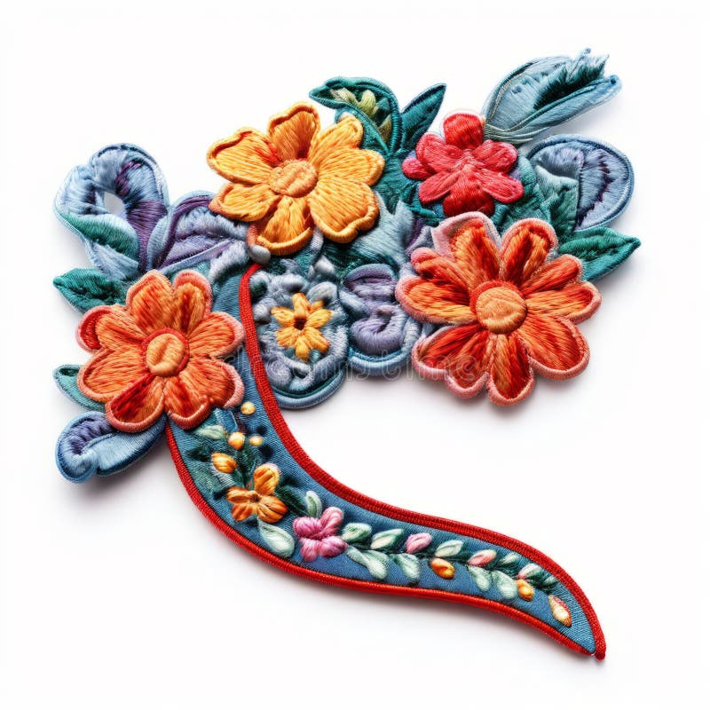 Embroidered Ribbon a Ribbon with Intricate Embroidery Stock Photo ...