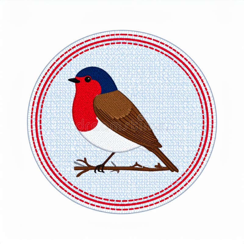 Embroidered Robin Stock Illustrations – 8 Embroidered Robin Stock ...