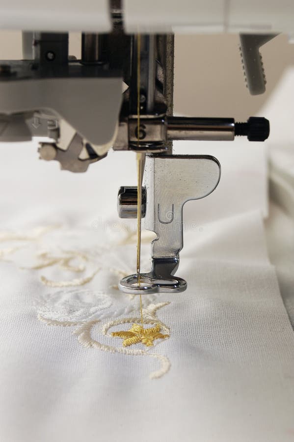 Embroidery stock image. Image of cloth, needle, white - 13393503