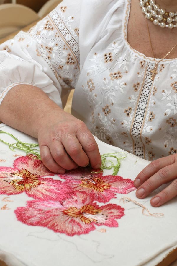 Embroidery stock image. Image of leisure, hand, arts - 21857229