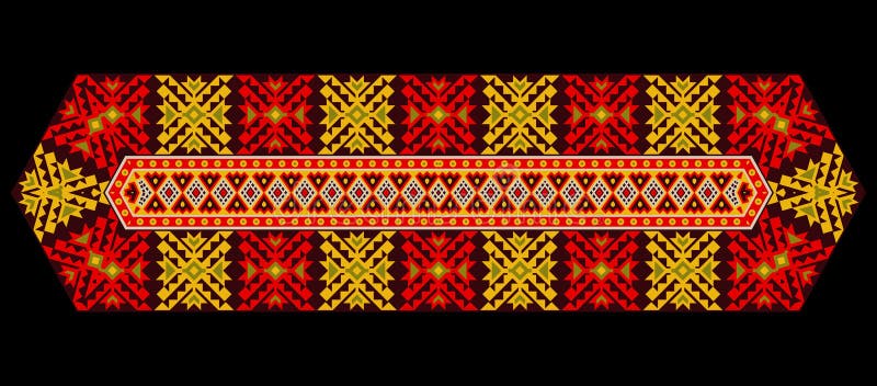 Embroidery Cross Stitch. Ethnic Patterns. Pixel Horizontal Seamless ...