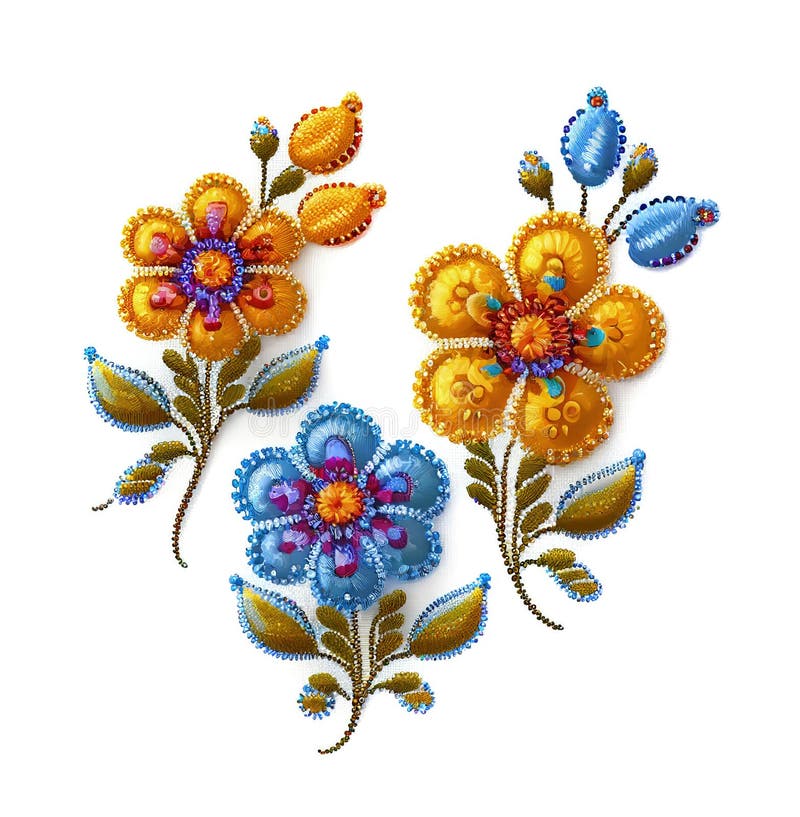 Embroidered Beadwork Stock Illustrations – 31 Embroidered Beadwork ...