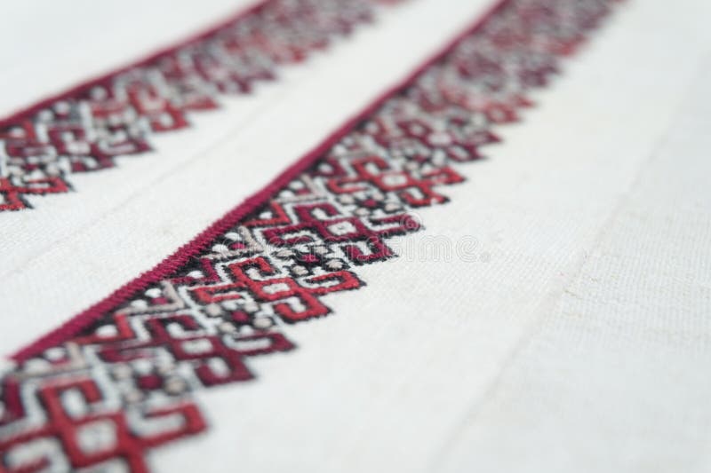 Embroidery Fragment. Yarn, Fabric. Stock Photo - Image of fiber, craft ...