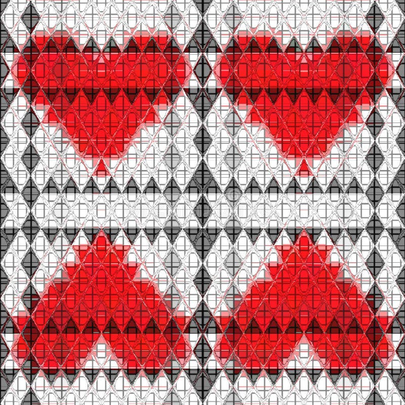 Embroidery heart patchwork stock illustration. Illustration of happy ...