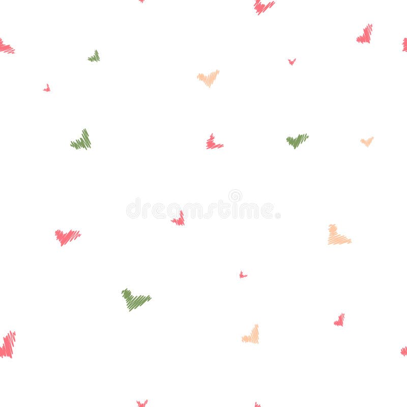 Embroidery Heart Seamless Pattern.Creative Minimal Illustration. Pink ...