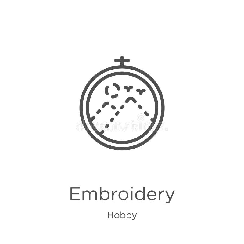 Embroidery Icon Vector from Hobby Collection. Thin Line Embroidery ...