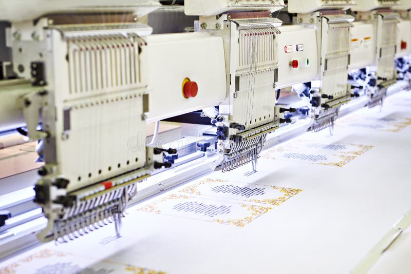 Embroidery Industrial Machine Stock Photo - Image of factory, craft ...