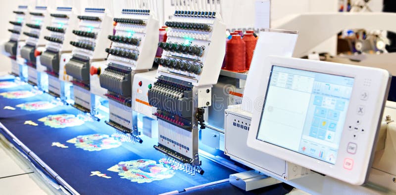 Embroidery Industrial Machine Stock Image - Image of equipment ...