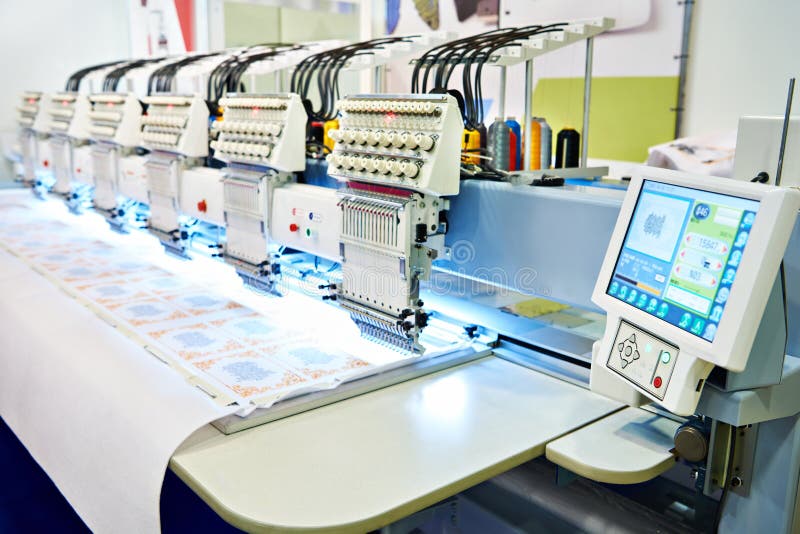Embroidery Industrial Machine Stock Image - Image of industrial ...