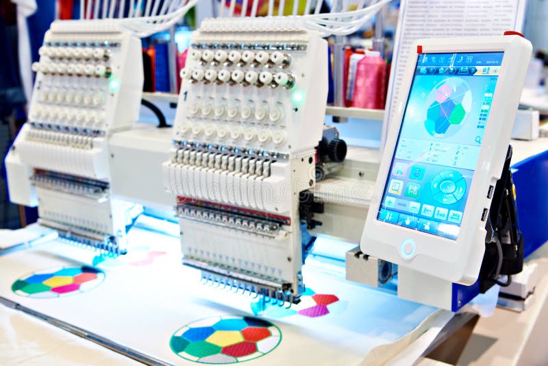 Embroidery Industrial Machine Stock Photo - Image of manufacturing ...