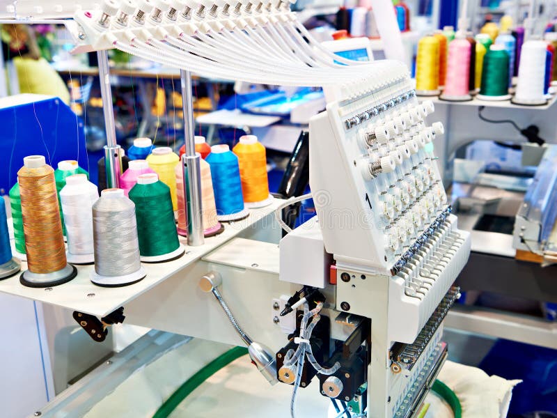 Embroidery Industrial Machine Stock Image - Image of embroidery ...