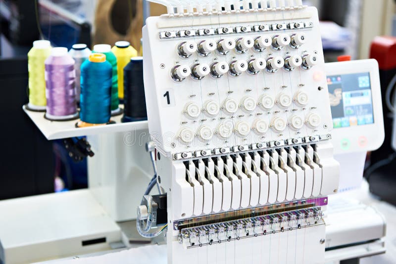 Embroidery Industrial Machine Stock Photo - Image of garment, business ...