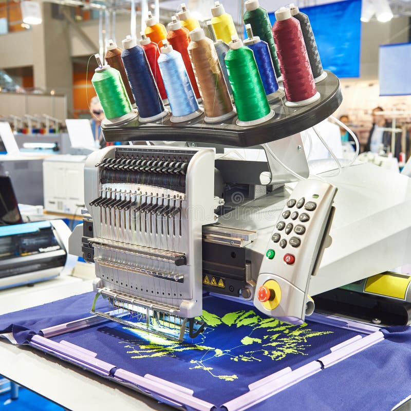 Embroidery Industrial Machine Stock Photo - Image of buttons, business ...